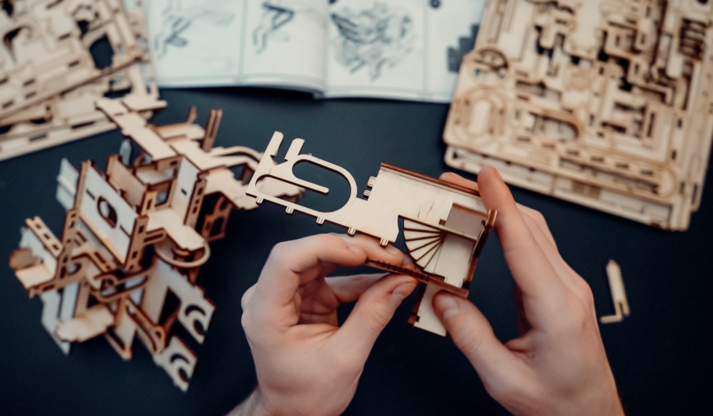 3D Wooden Puzzles | Intrism | Marble Mazes to Build, Play & Display