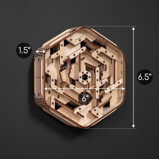 Intrism Icon - Hexagonal marble maze assembly kit