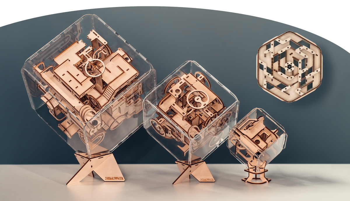 3D Wooden Puzzles | Intrism | Marble Mazes to Build, Play & Display