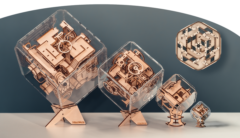 3D Wooden Puzzles | Intrism | Marble Mazes to Build, Play & Display